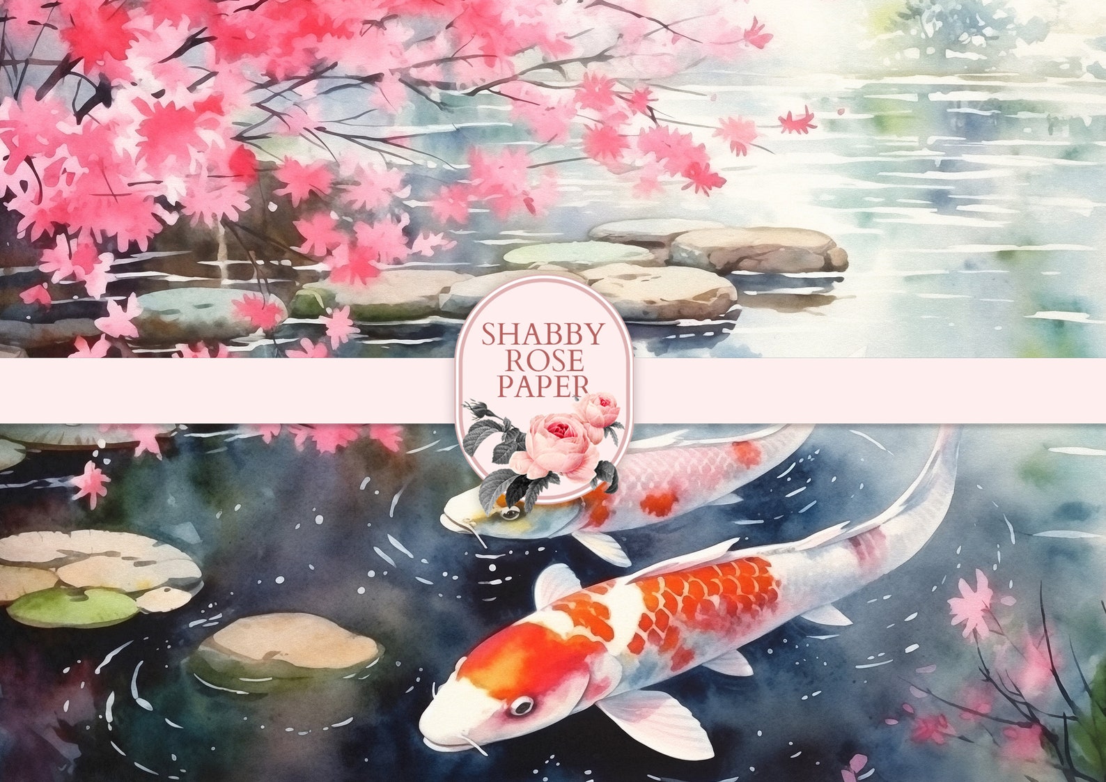 Japanese Sakura Cherry Blossom Spring Junk Journal Pages, Pink ...