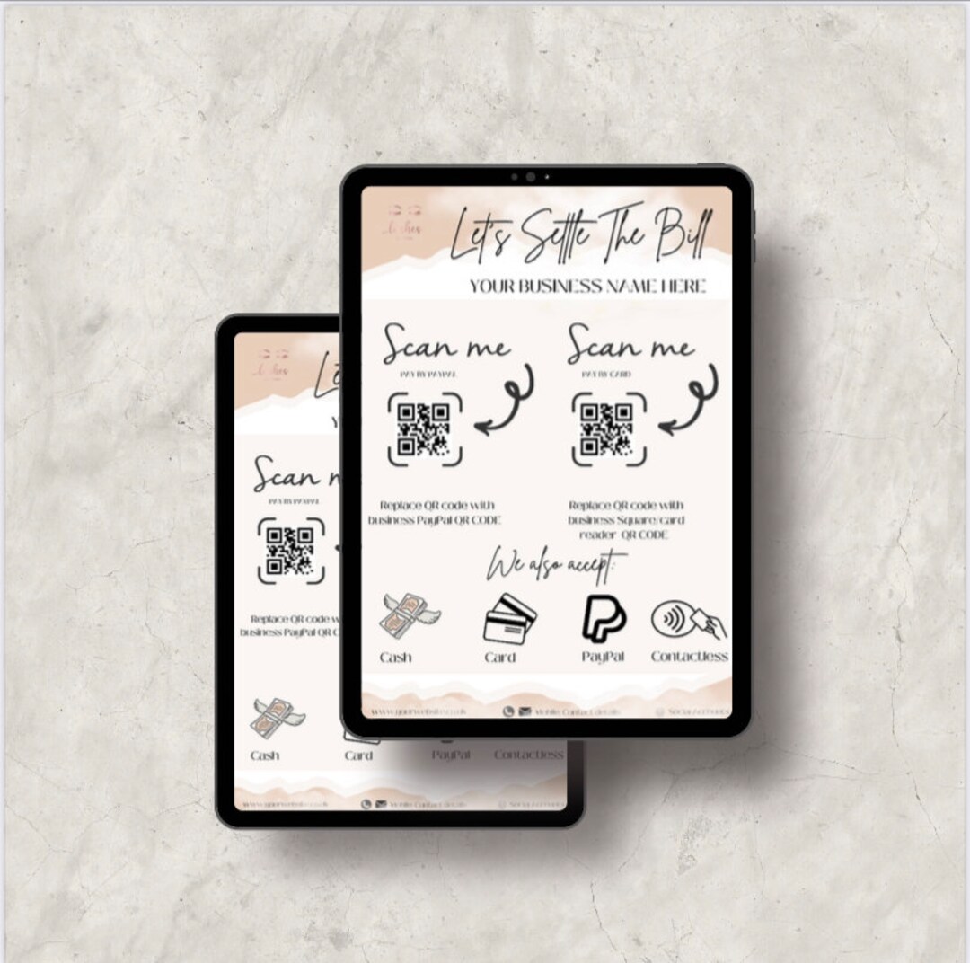 Digital Lets Settle the Bill Sign - Etsy