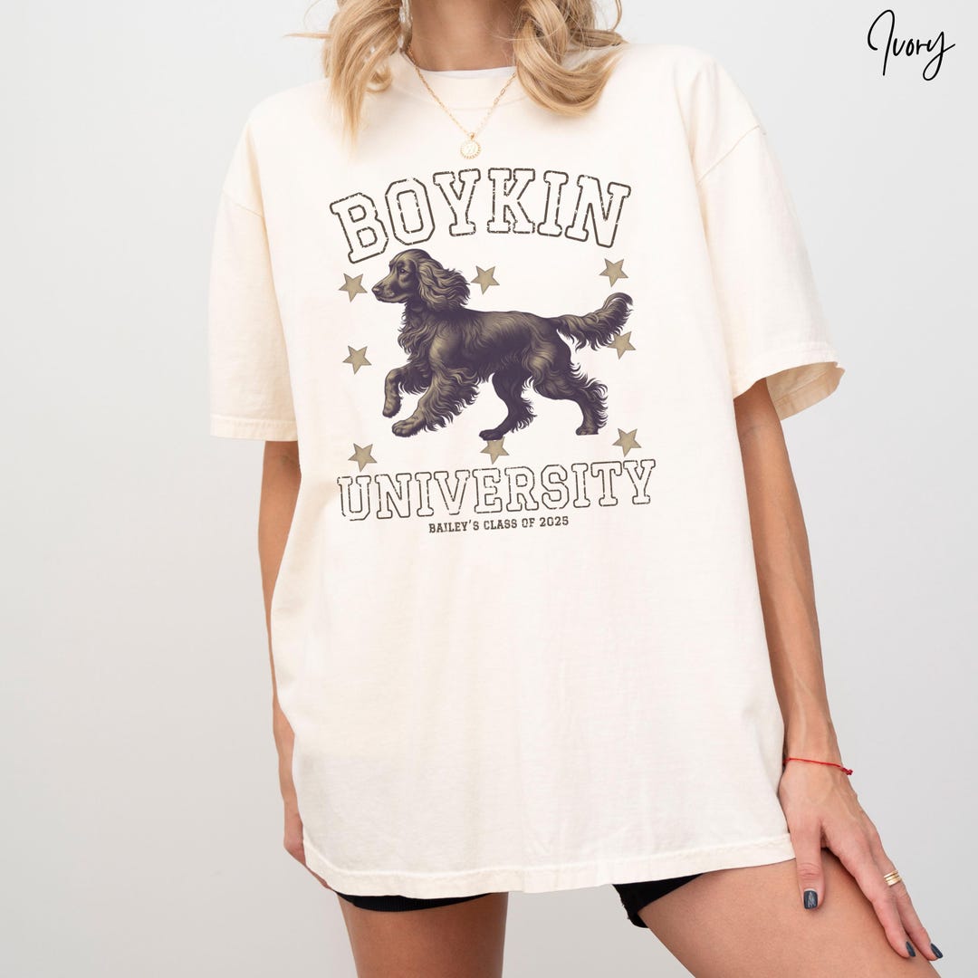 Boykin Spaniel Comfort Colors® T-shirt, Boykin Spaniel Personalized ...