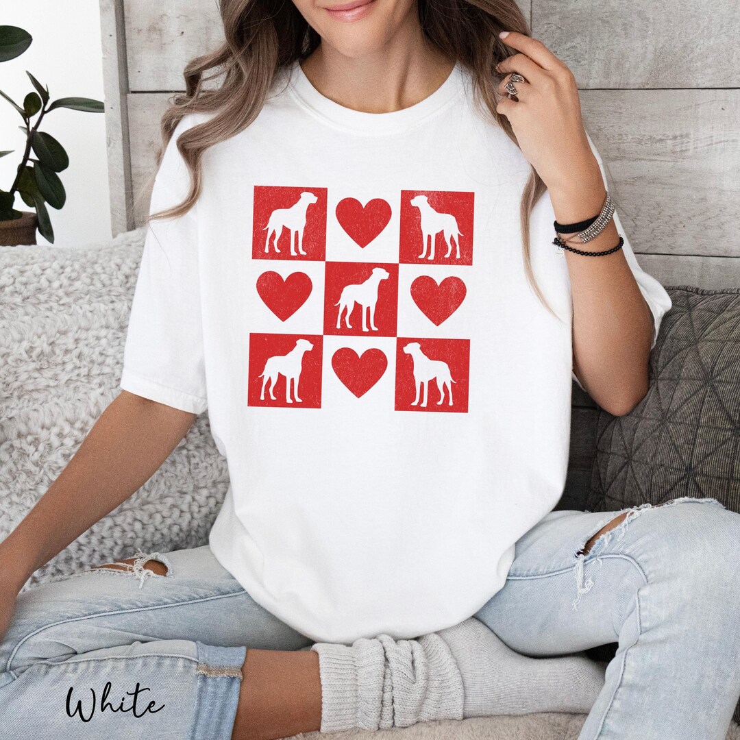 Great Dane Valentine Heart T-shirt, Great Dane Dog Lover Comfort Colors ...