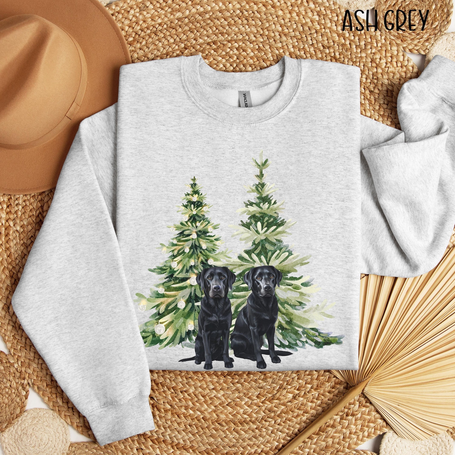 Black Labrador's Christmas Tree Sweater, Christmas Sweatshirt for Black ...