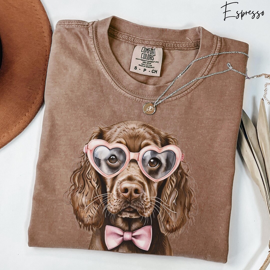 Boykin Spaniel T-shirt, Cute Boykin Spaniel Glasses Shirt, Comfort ...