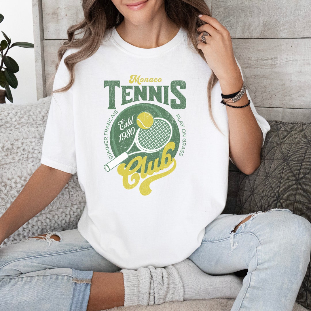 Vintage Tennis Club T-shirt Retro Vintage Monaco Tennis Gift Preppy ...