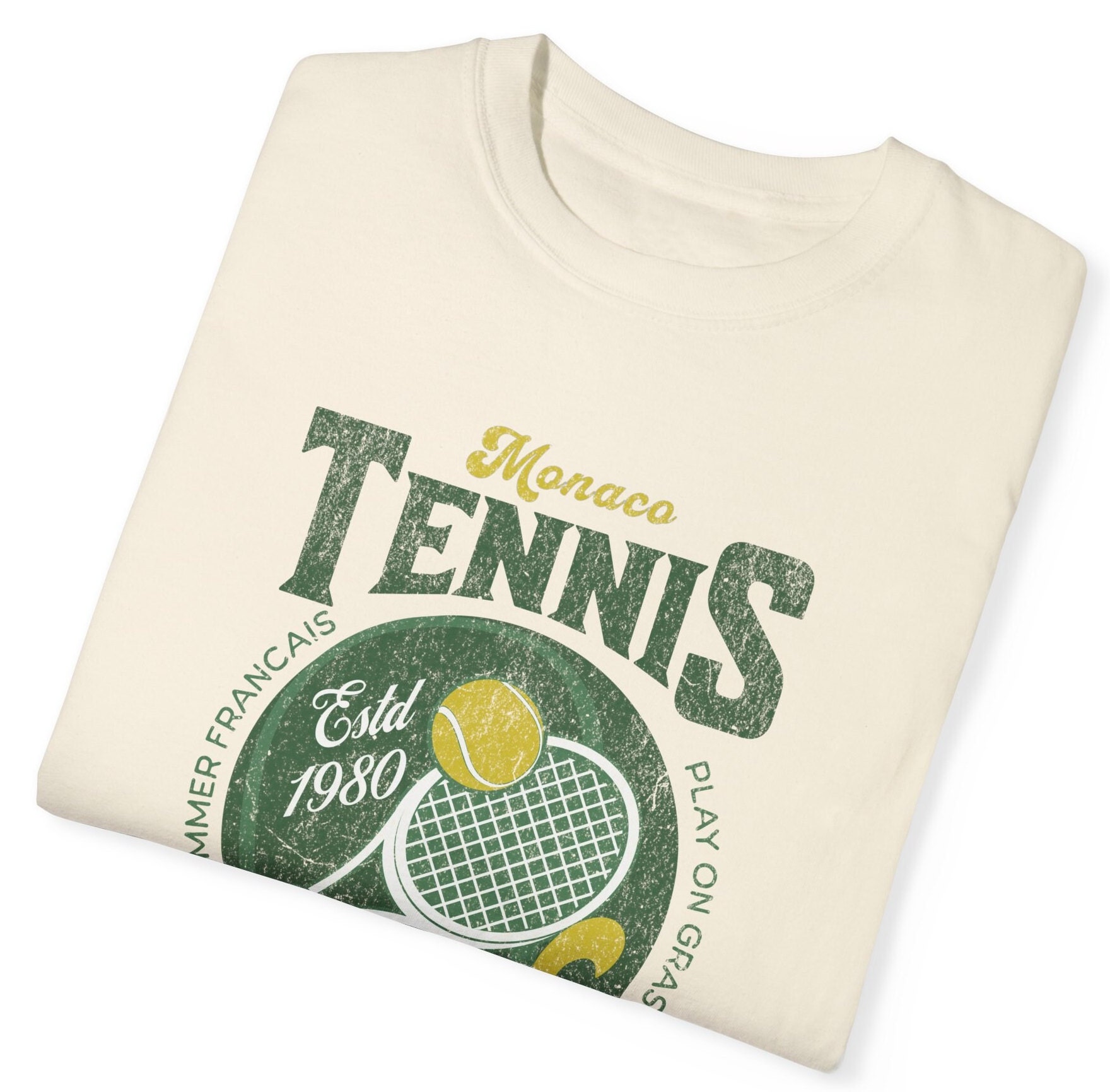 Vintage Tennis Club T-shirt Retro Vintage Monaco Tennis Gift Preppy ...