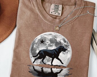 Labrador Retriever Silhouette Comfort Colors T-shirt, Lab Mom Shirt ...