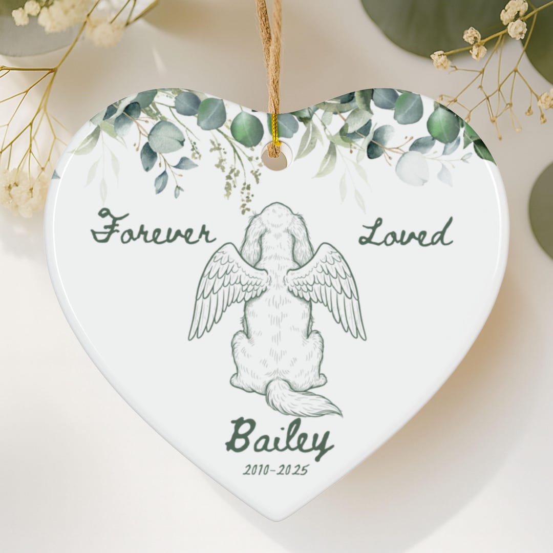 Cocker Spaniel Angel Pet Memorial Ornament, Custom Dog Name Sympathy ...