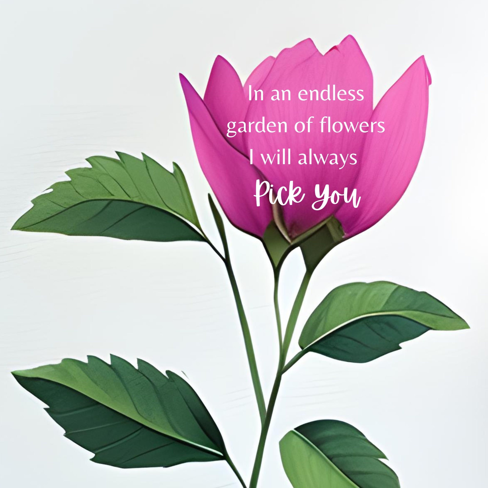 Art Print With Flowers & Quote in an Endless Garden of Flowers I Will ...