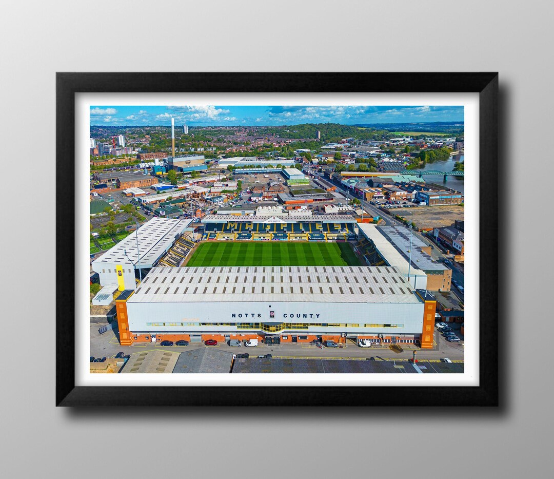 Notts County Football Club, Meadow Lane Stadium FRAMED Print ...