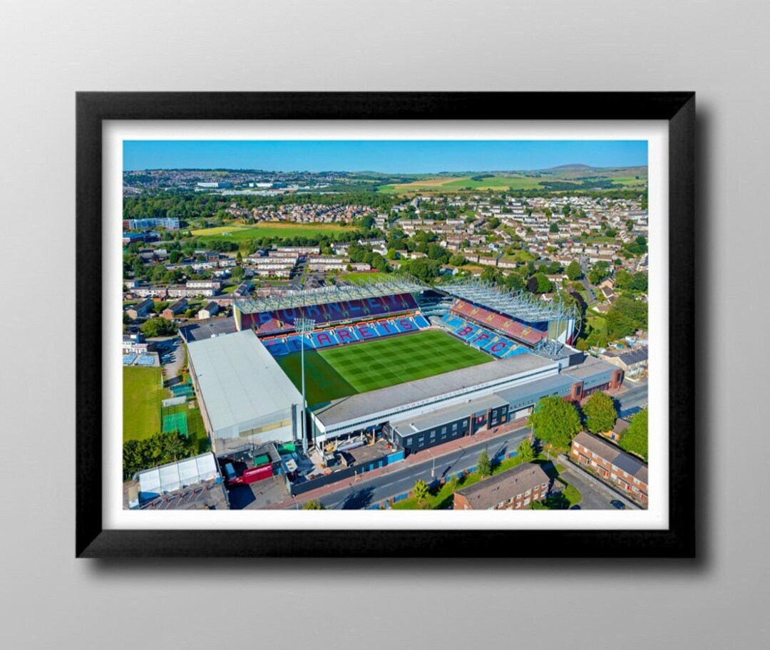 Burnley Gifts, Turf Moor Stadium Framed Print, the Clarets. Wall Art ...