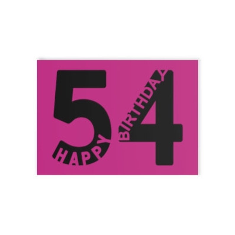 54th Birthday Card SVG Happy Birthday Cutting File Cricut - Etsy Australia