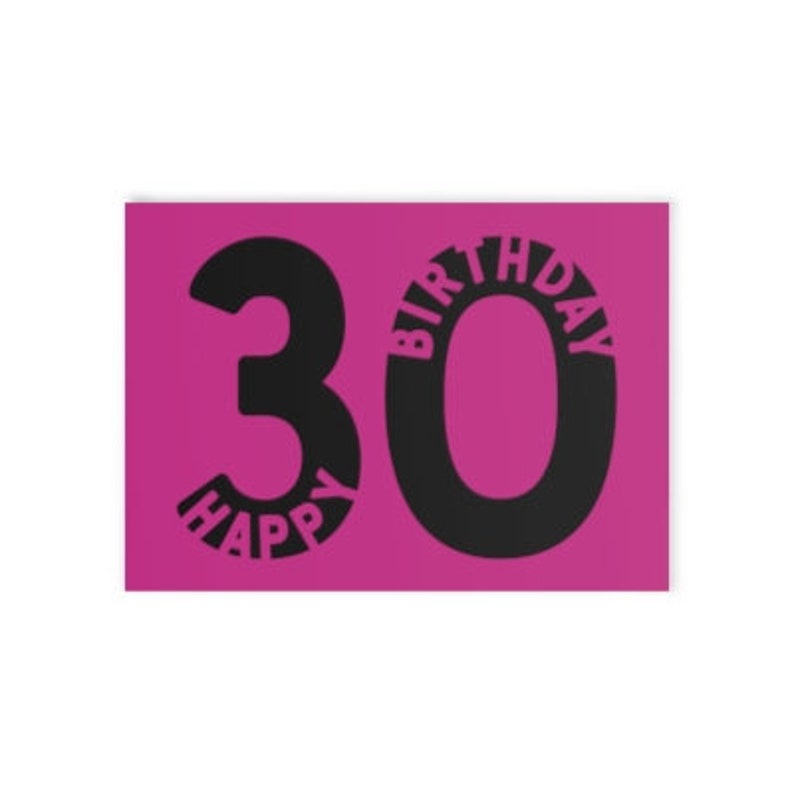 30th Birthday Card SVG, Happy Birthday Cutting File, Cricut Projects ...