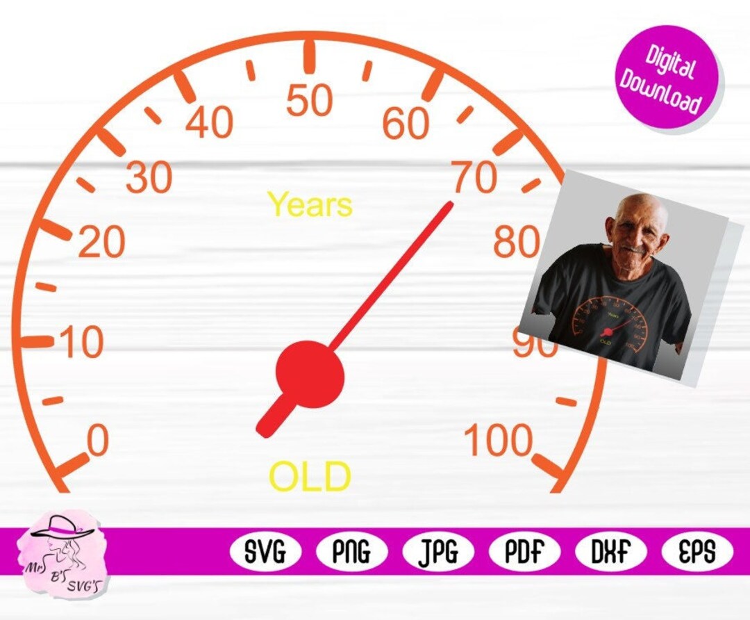 70th Birthday SVG Speedometer Svg Mens 70th Birthday Gift - Etsy Australia