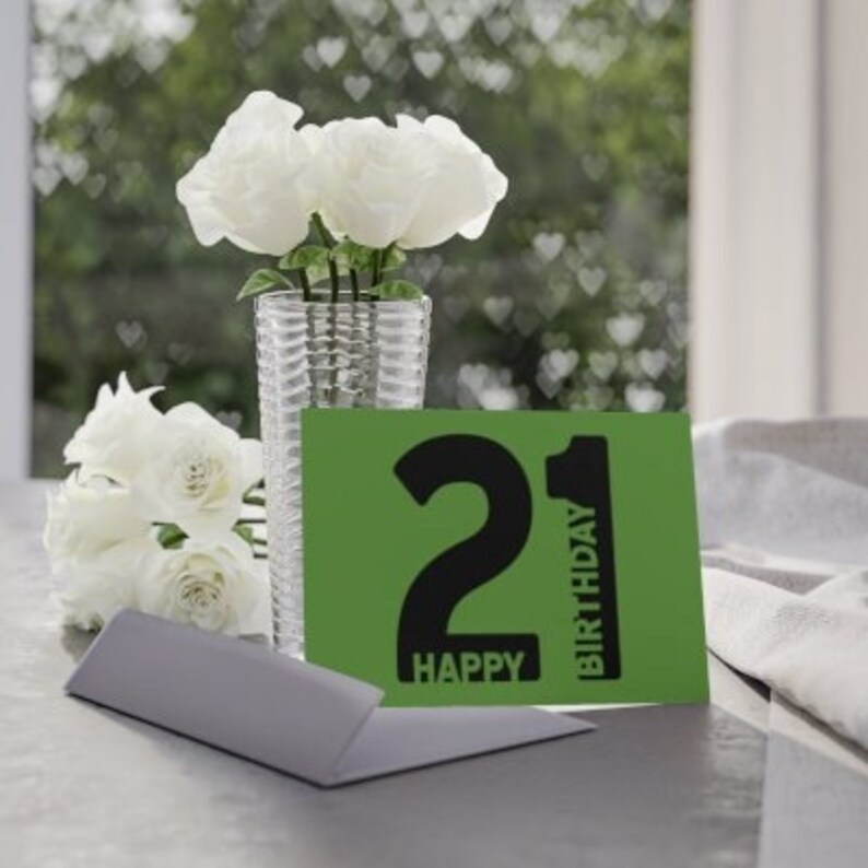21st Birthday Card Svg Happy Birthday Cutting File Cricut Etsy Australia