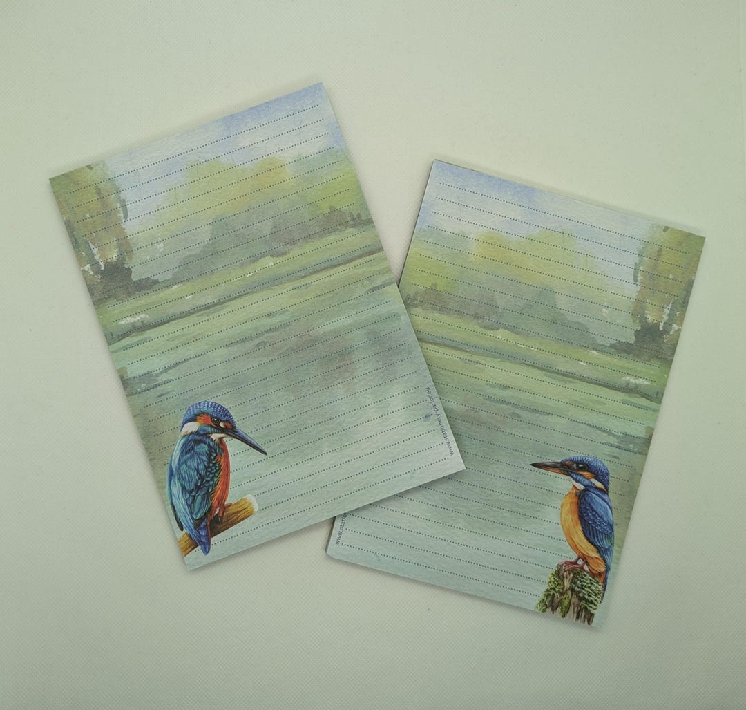 Writing Paper Block A5 Printed on Both Sides and Lined kingfisher ...