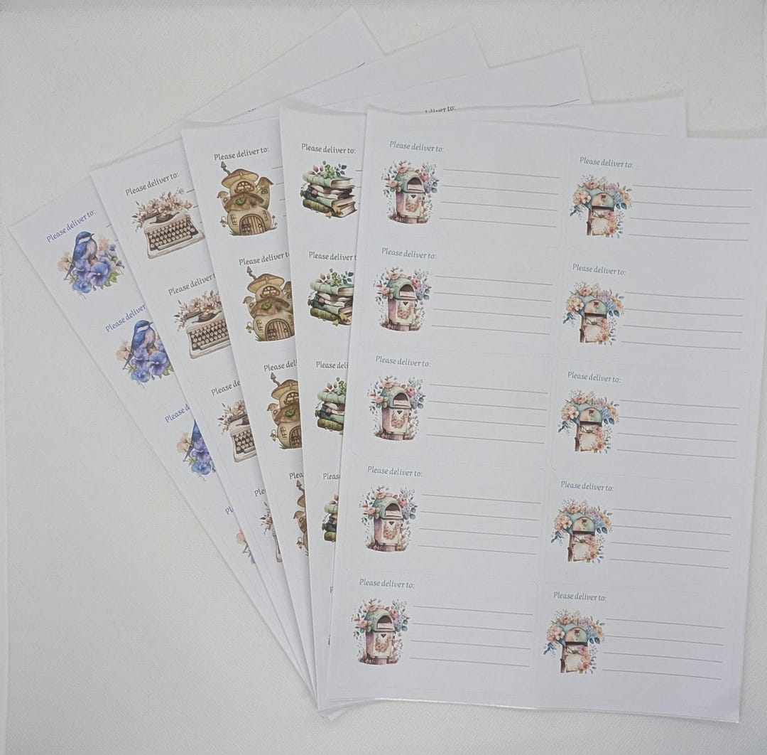PDT Stickers, Various Designs, 10 Stickers/labels per Sheet, "please ...