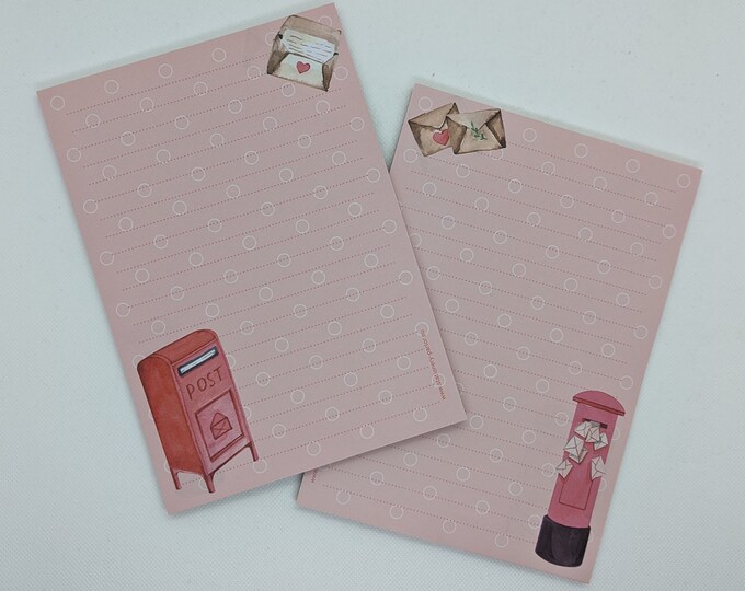 Happy Mail A5 Notepad Digital Art, Letter Writing, Illustration, Pen ...