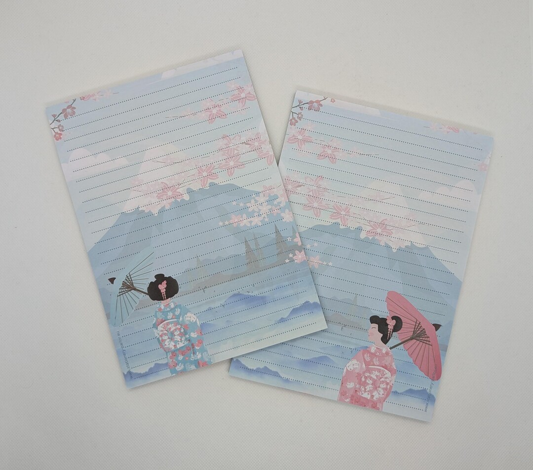 Writing Paper Pad A5 Printed on Both Sides and Lined "japan", Notepad ...