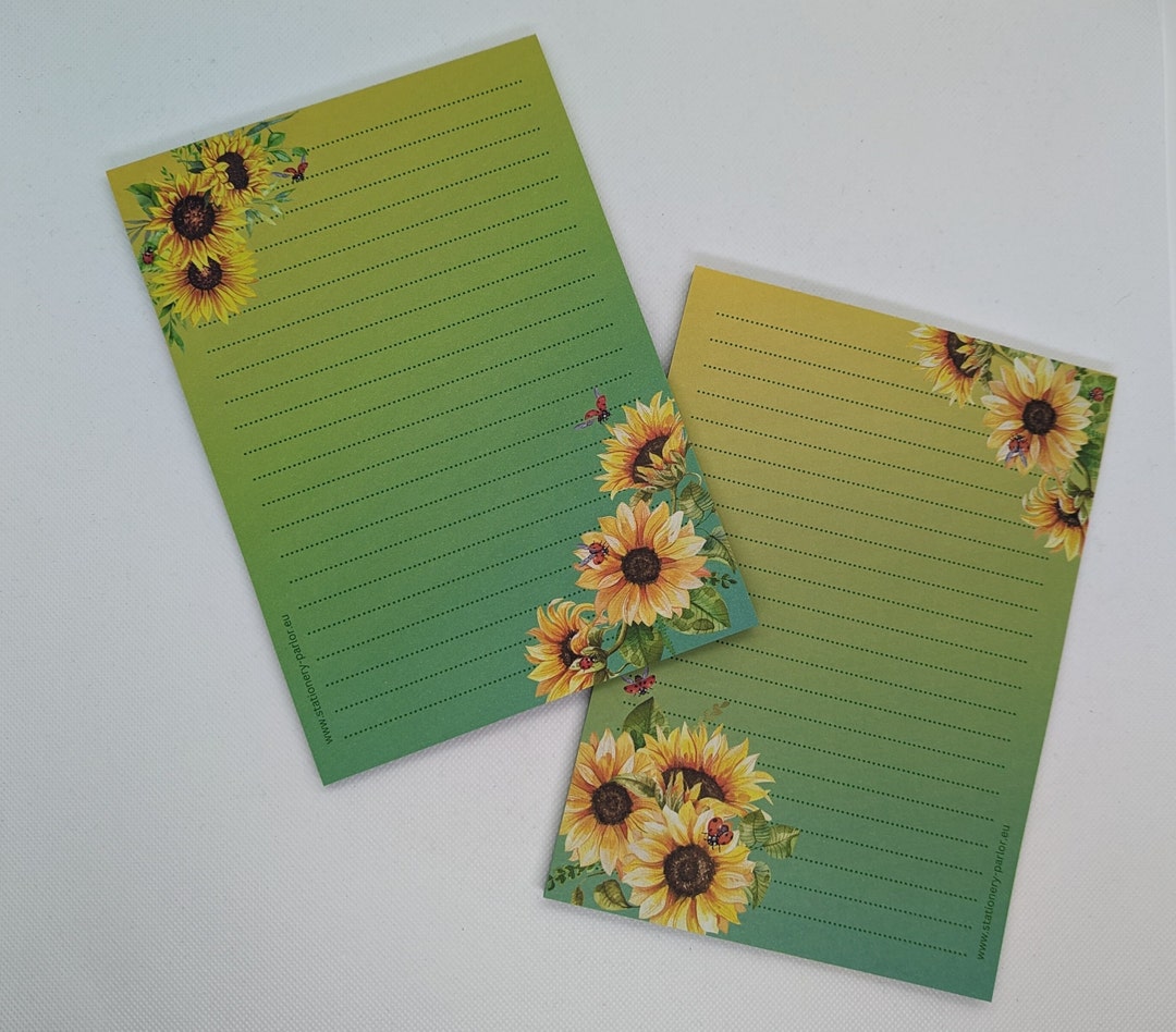 Writing Paper Pad A5 Printed on Both Sides and Lined ladybird, Motif ...