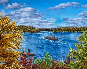 Flowing River Art - Etsy