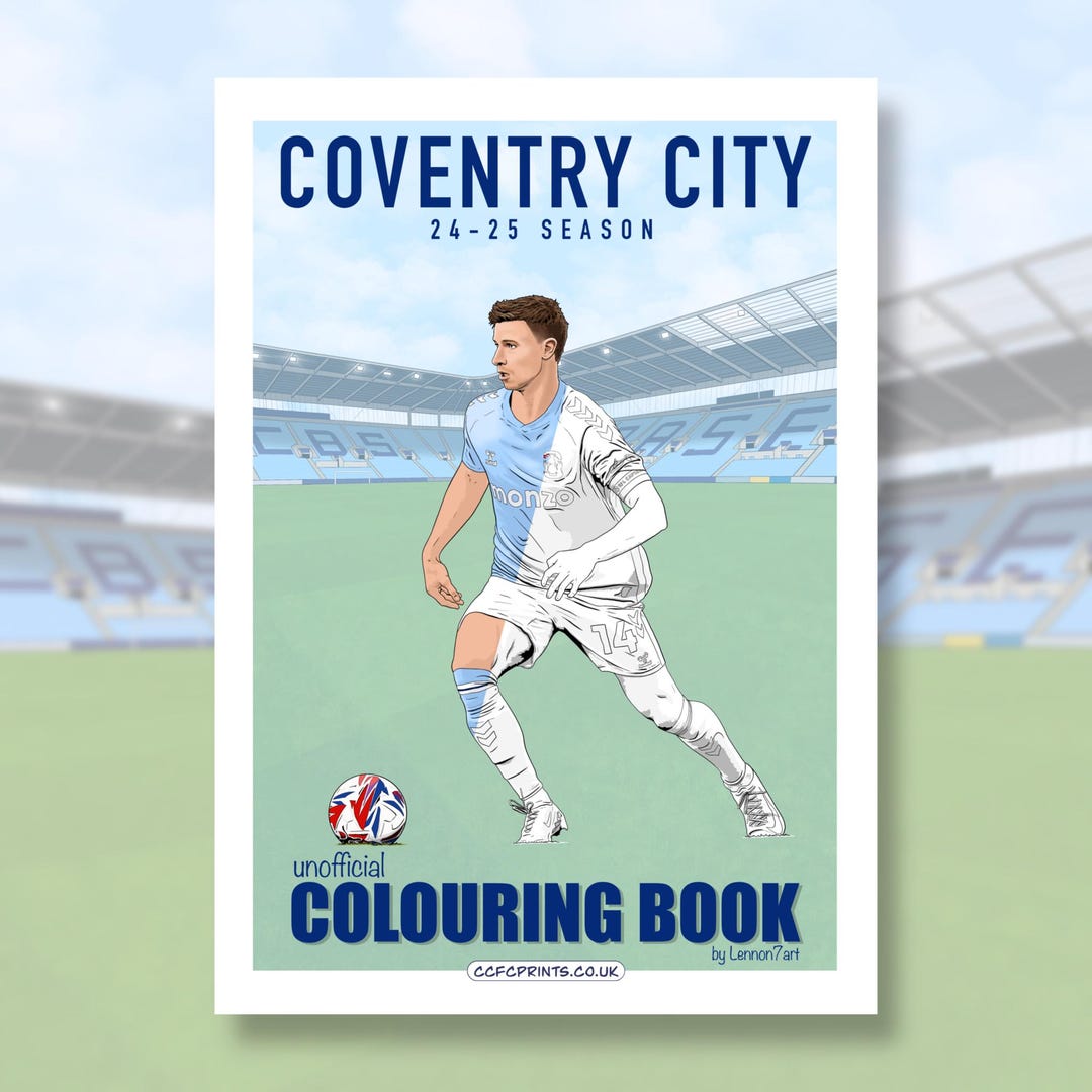 Coventry City (unofficial) 24-25 Colouring Book by Lennon7art - Etsy UK