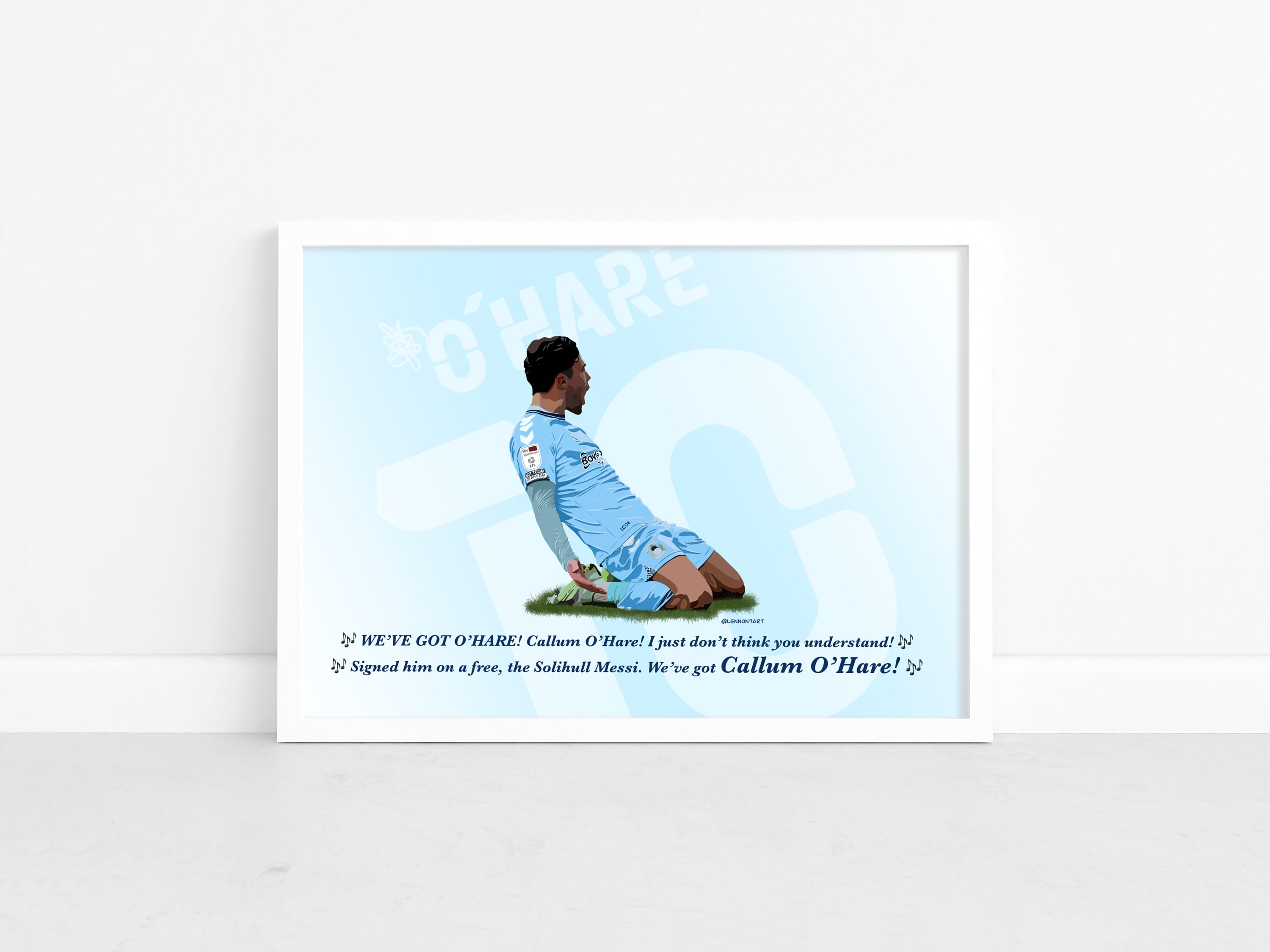 Coventry City Callum Ohare CCFC Songs Series A3 A4 Coventry City Print ...