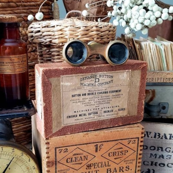 Antique Button Box - Etsy