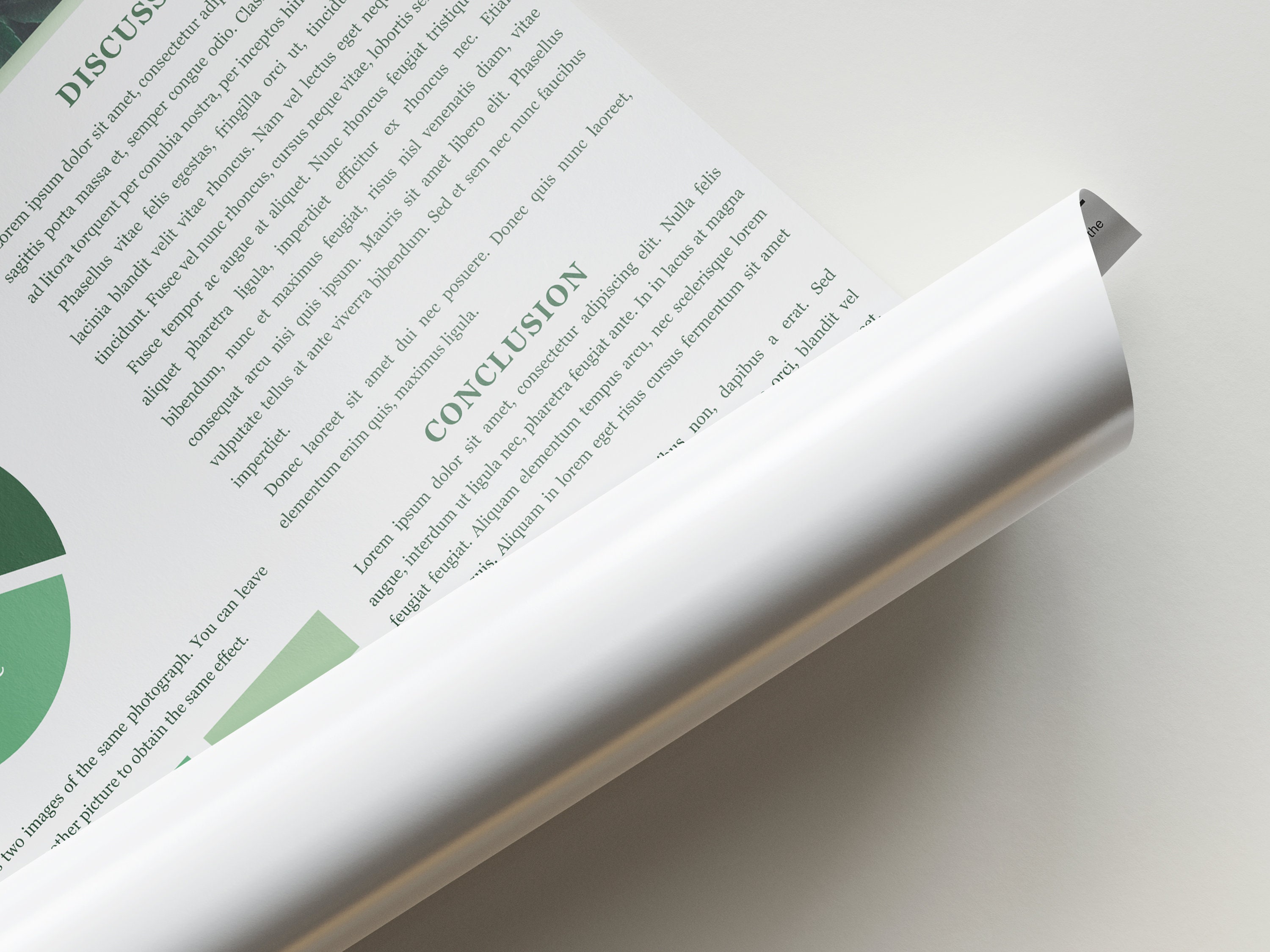 Scientific Poster Template in Powerpoint | Green Leaves | Academic ...