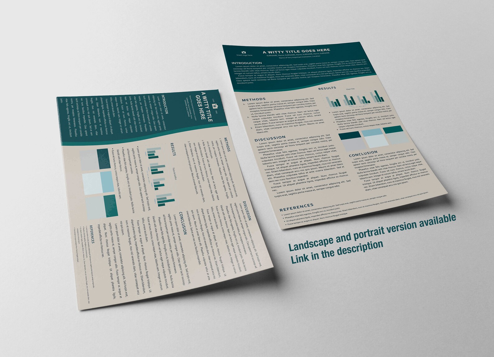 Scientific Poster Template in Powerpoint | Warm Blue | Academic or ...