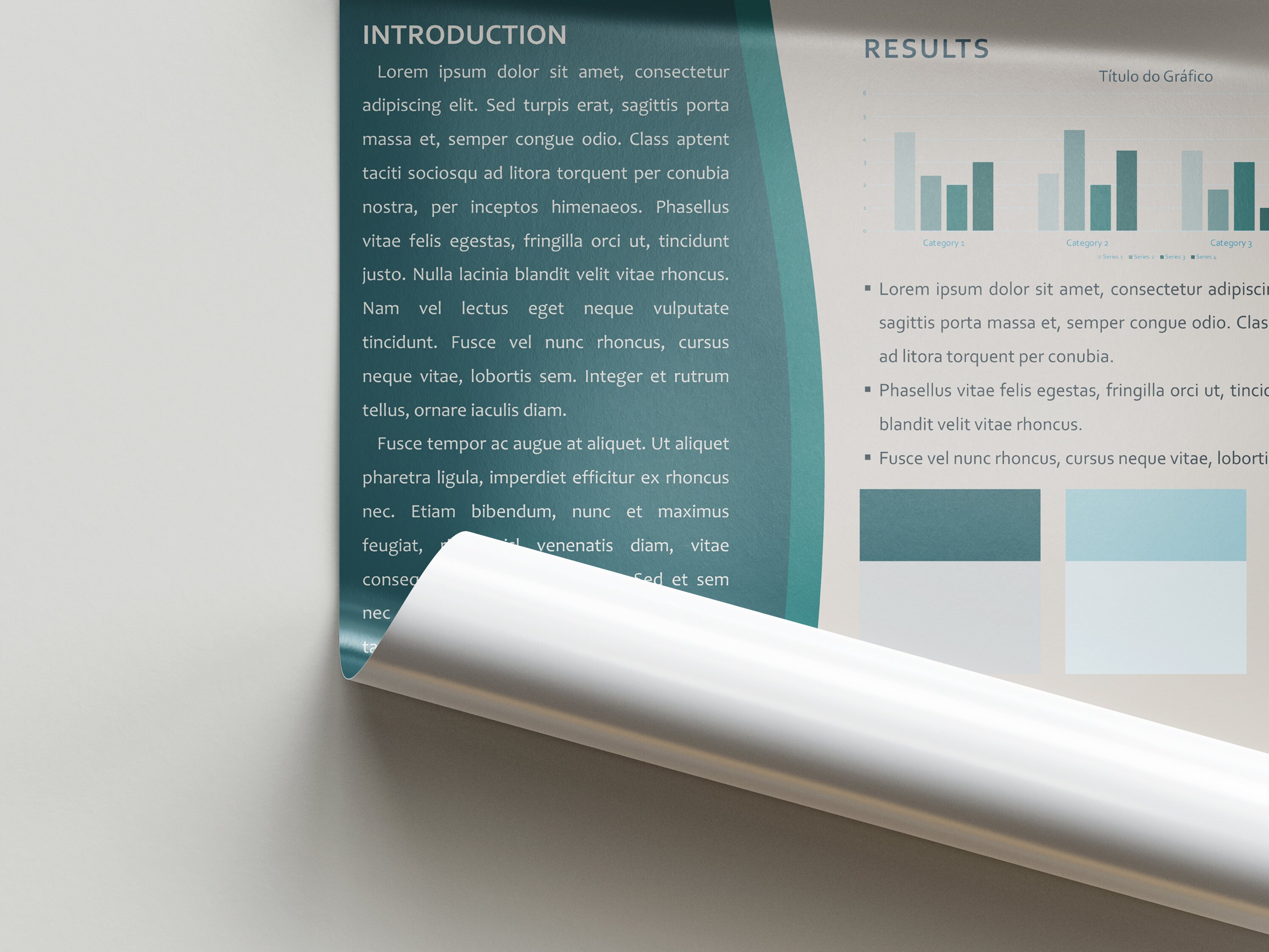 Scientific Poster Template in Powerpoint | Warm Blue | Academic or ...