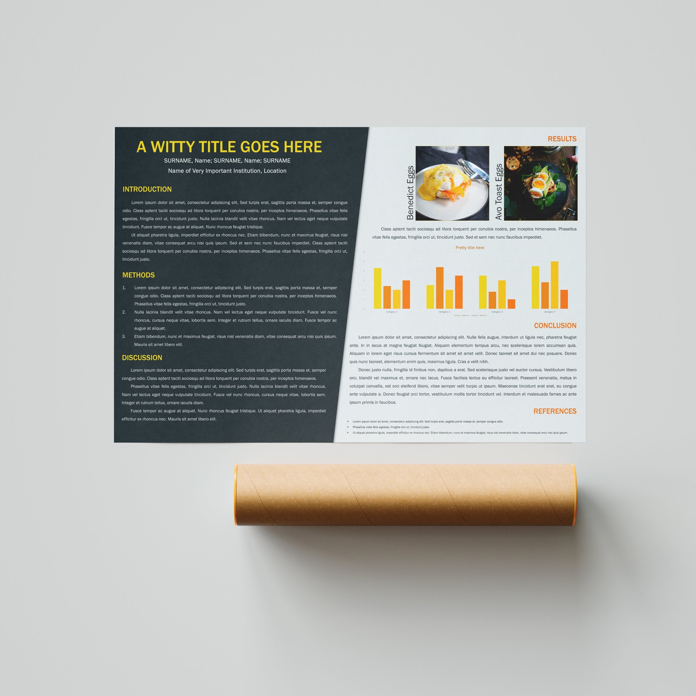 Scientific Poster Template in Powerpoint | Eggscelent | Academic or ...