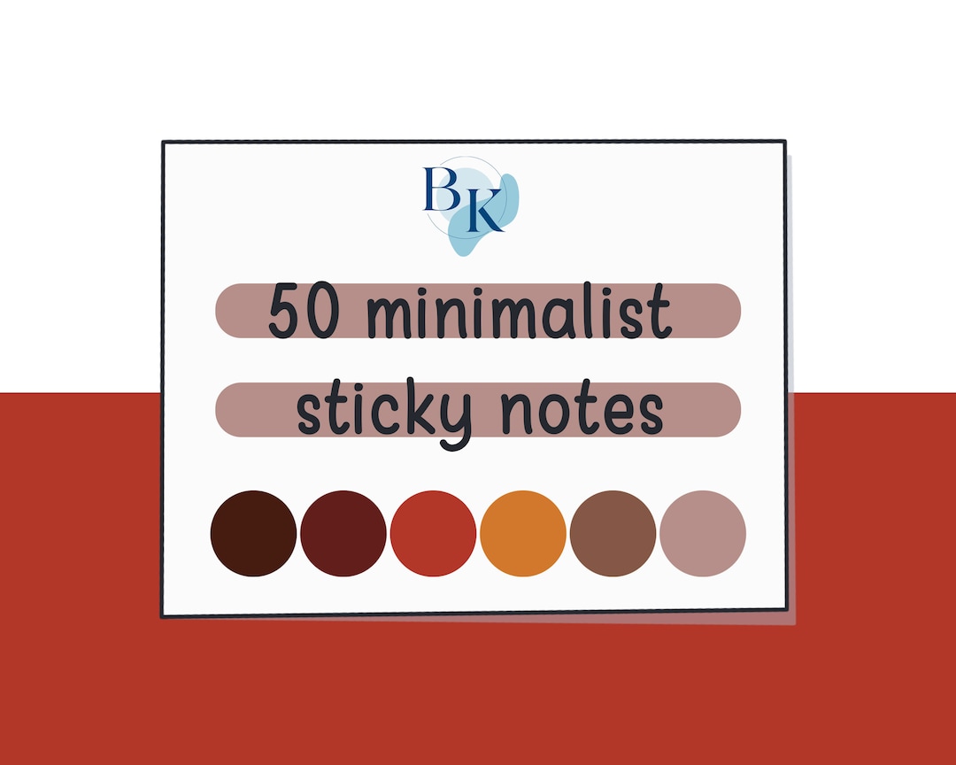 Minimalist Sticky Notes | Clipart Stickers | Fall Edition - Etsy