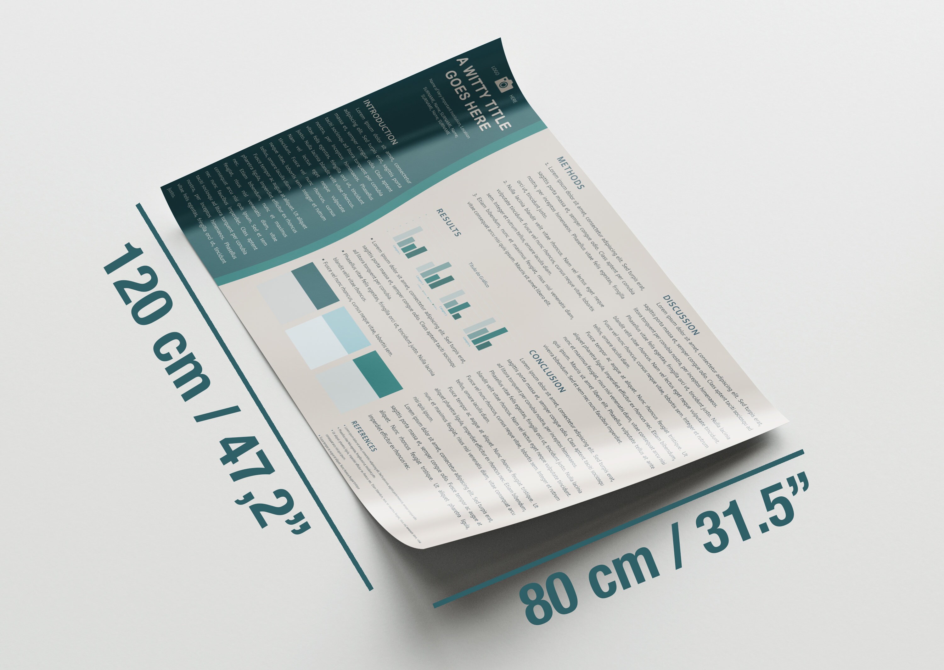 Scientific Poster Template in Powerpoint | Warm Blue | Academic or ...