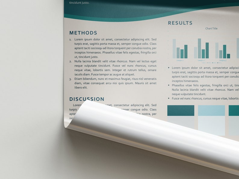 Scientific Poster Template in Powerpoint | Warm Blue | Academic or ...