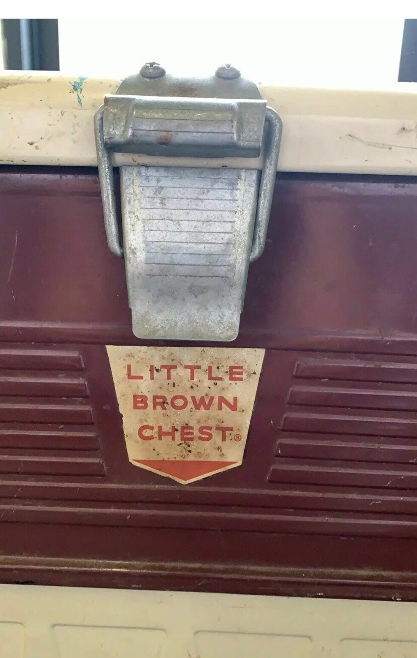 Vintage little Brown Chest Ice Chest Cooler 1950s - Etsy
