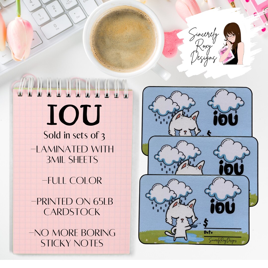 IOU Place Holder - Etsy