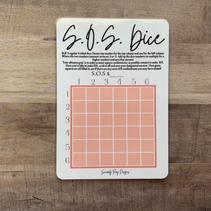 S.O.S Physical Laminated Savings Game With Envelope - Etsy
