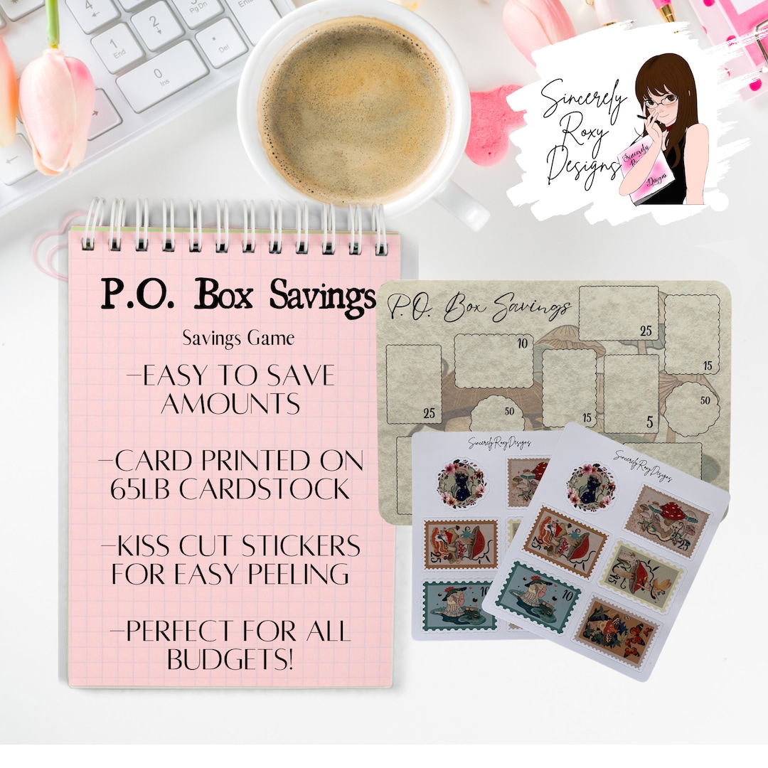 Sticker Money Savings Challenge Tracker for All Budgets L Postage Stamp ...