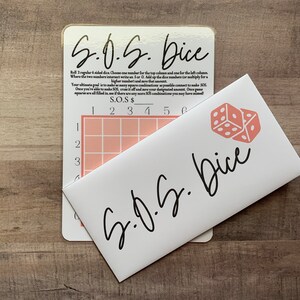 S.O.S Physical Laminated Savings Game With Envelope - Etsy