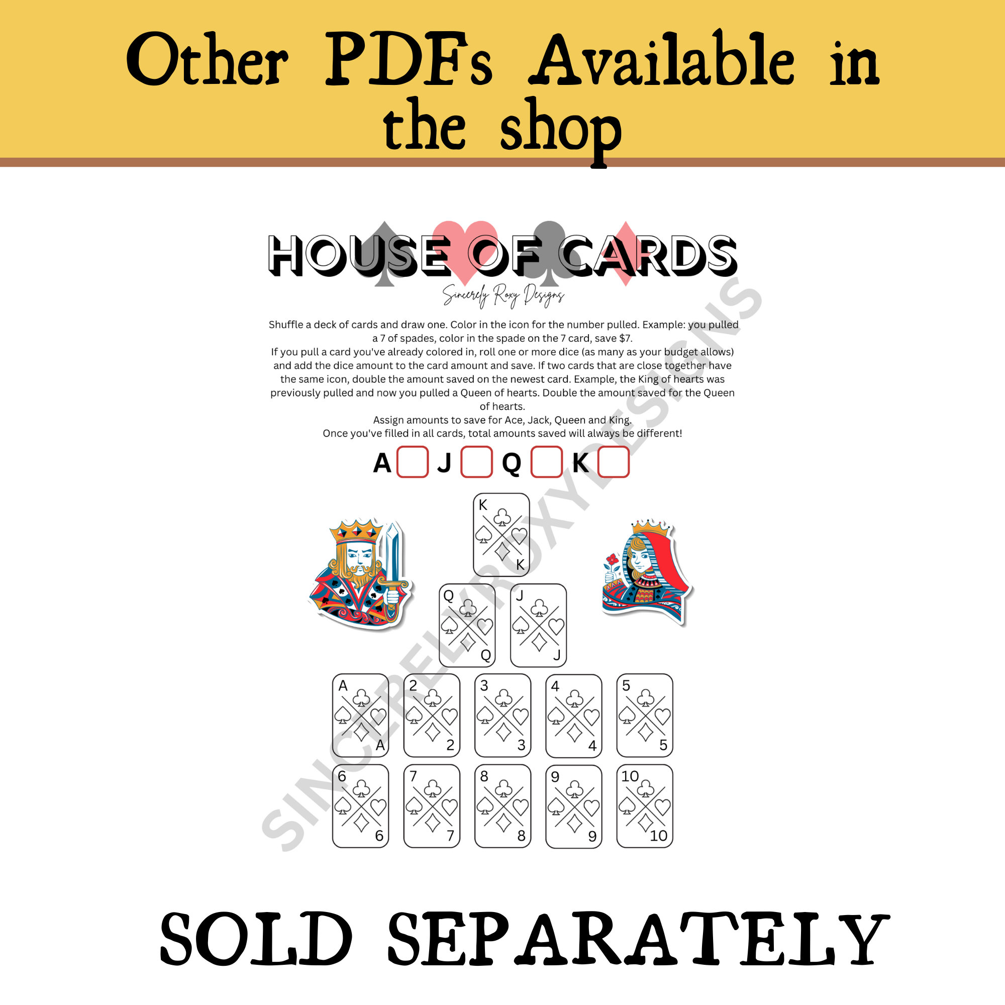 Roll the Dice Savings Challenge Tracker Printable PDF Game With ...