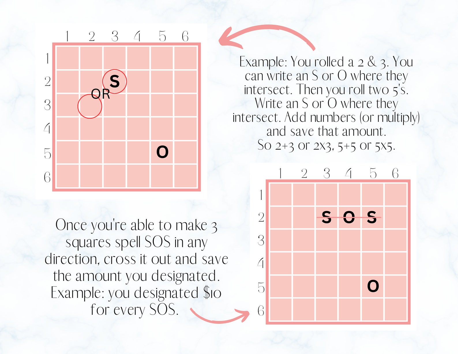 S.O.S Physical Laminated Savings Game With Envelope - Etsy