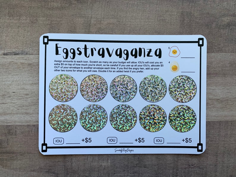 Mystery Scratch off Savings Challenges Foul Play - Etsy