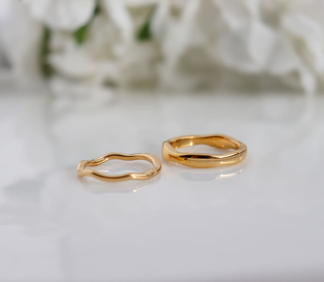 Wavy Ring I Wave Ring Curvy Ring Simple Ring I Stacking Ring I Twisted Ring I Bridesmaid Gifts I ...