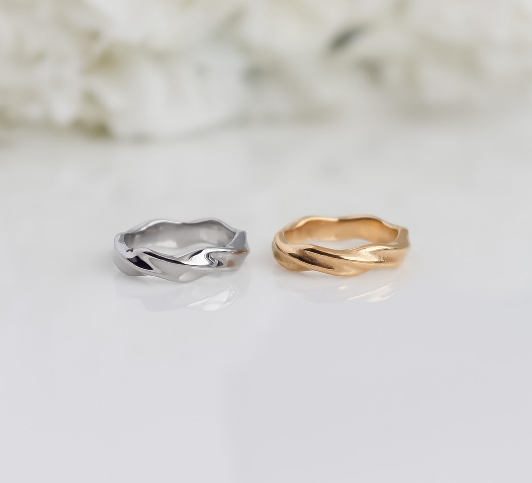 Wavy Ring I Wave Ring Curvy Ring Statement Ring Water Element Ring Twisted Ring Bridesmaid Gift ...