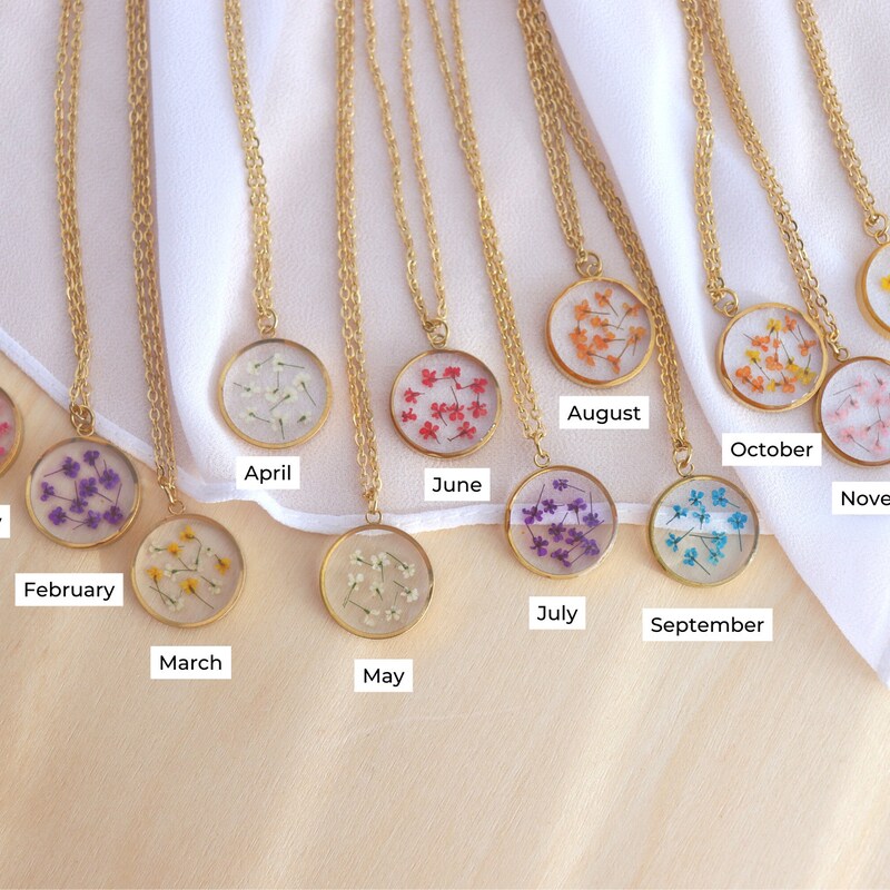 Birth Month Necklace - Etsy