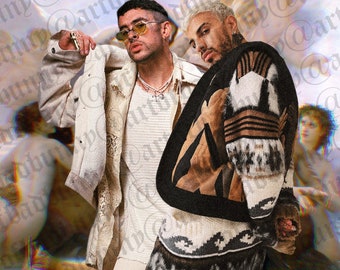 Rauw and Bad Bunny - Etsy