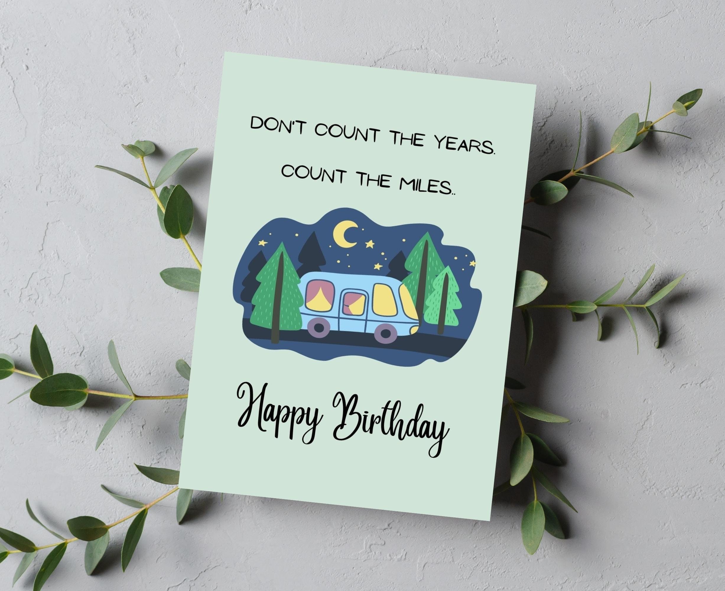 Traveler Birthday Card Printable Birthday Card Road Trip - Etsy