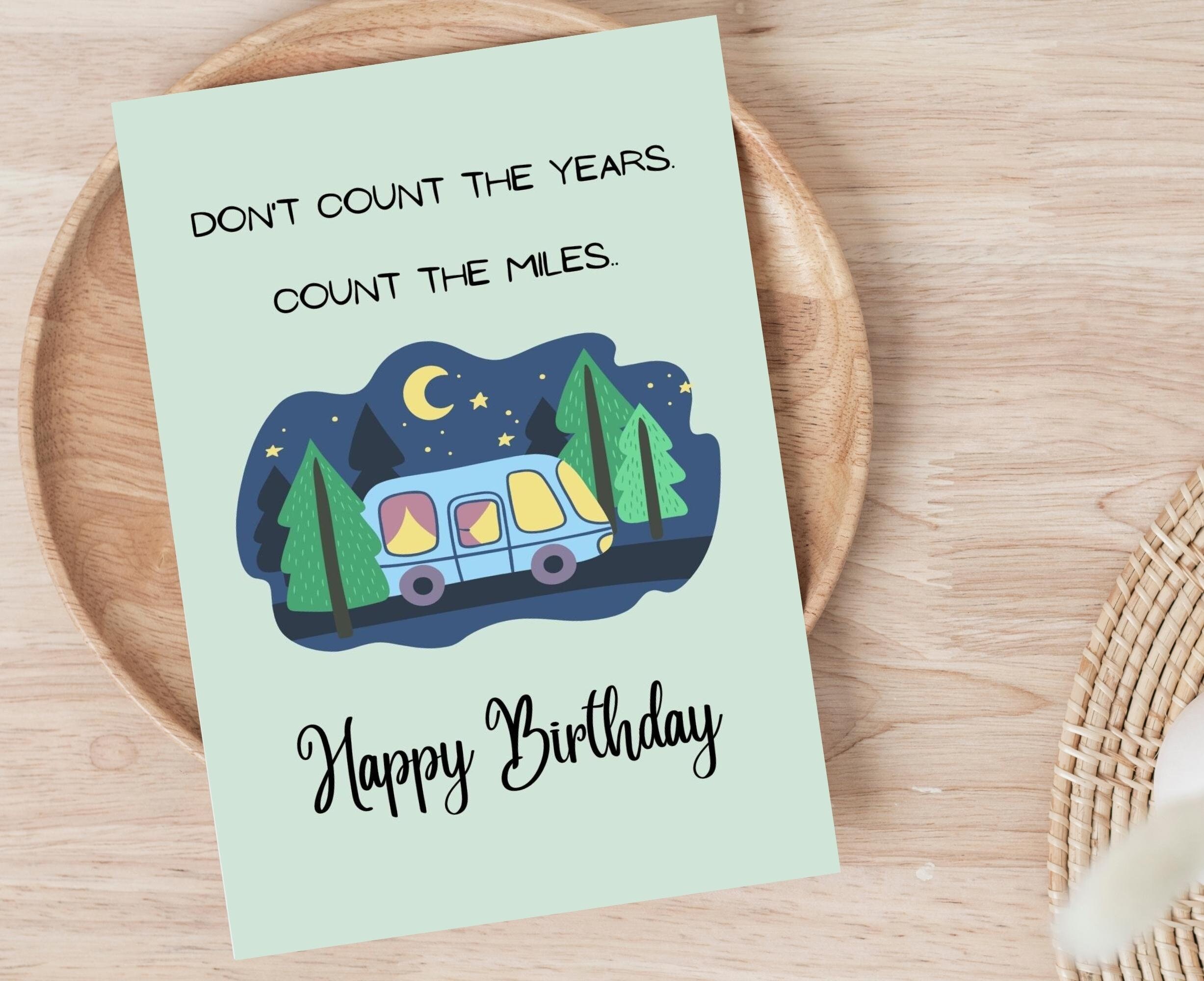 Traveler Birthday Card Printable Birthday Card Road Trip - Etsy