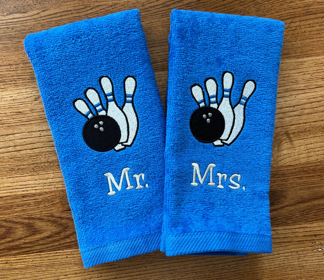 Wedding Bowling Towels Bride Groom Bowling Towels Personalized Bowling ...