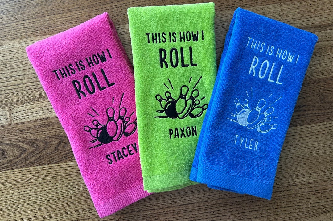 Personalized "how I Roll" Bowling Towel | Custom Bowling Team Towels ...