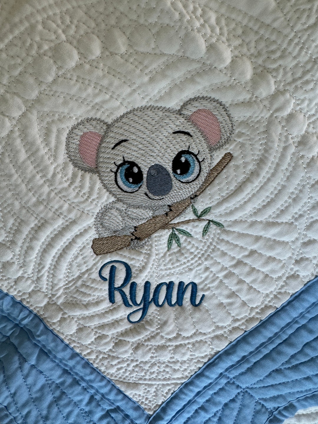 Personalized Koala Baby Quilt: Custom Crib Blanket, Heirloom Keepsake ...